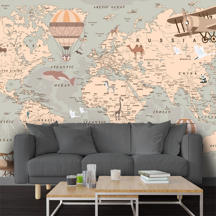 Office Wallpapers | Map Wallpaper for Office Wall - The Seven Colours